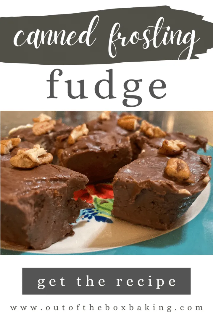 Simple Canned Frosting Fudge - Out of the Box Baking