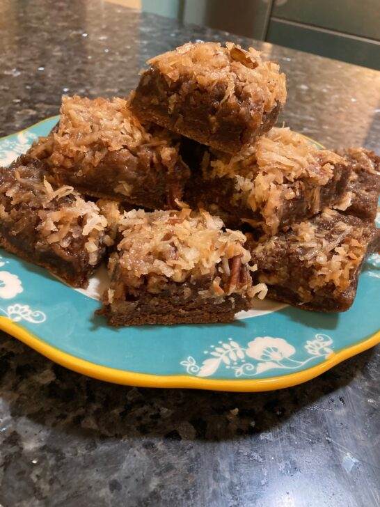 Simple German Chocolate Bars (Doctored Cake Mix) - Out of the Box Baking