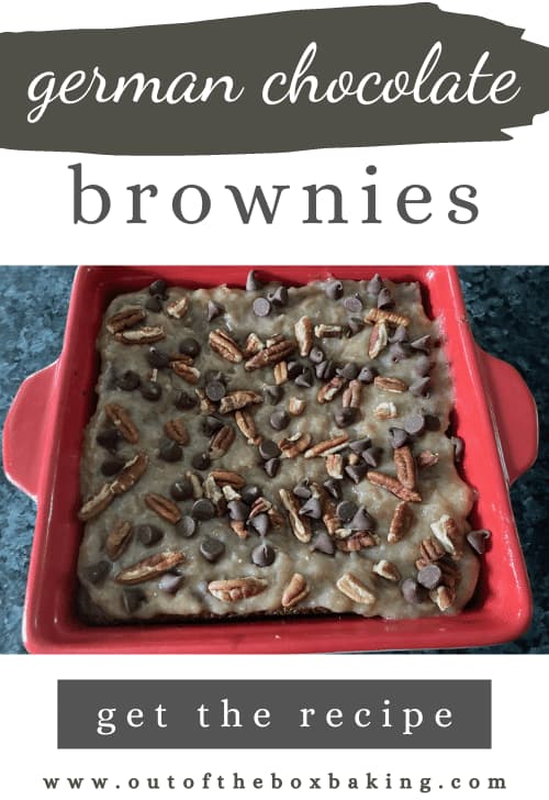 Easy German Chocolate Brownies - Out of the Box Baking