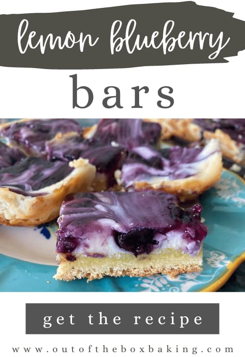 Luscious Lemon Blueberry Bars (Doctored Cake Mix) - Out of the Box Baking