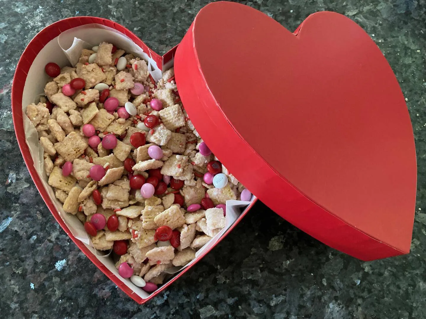 Strawberry Valentine Chex Mix - Out of the Box Baking