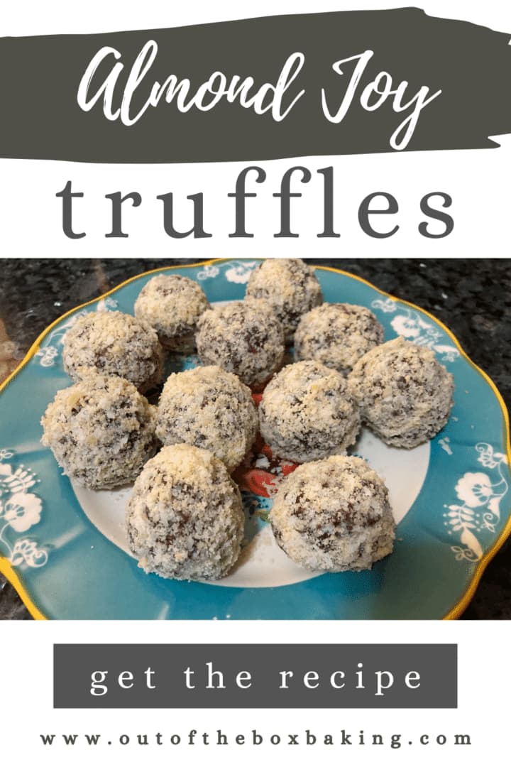 Easy Almond Joy Truffles - Out of the Box Baking