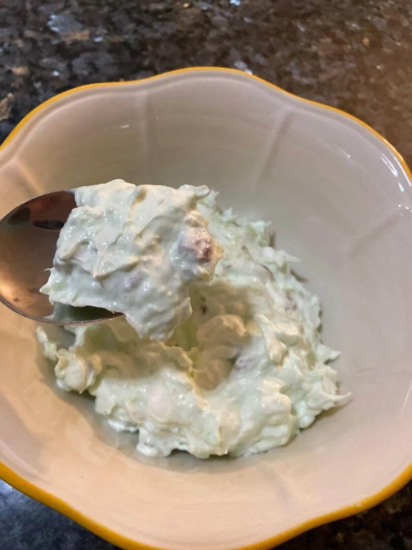 Simple Watergate Salad (Green Fluff) - Out of the Box Baking